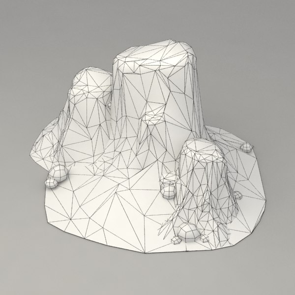 3d set canyon polys model