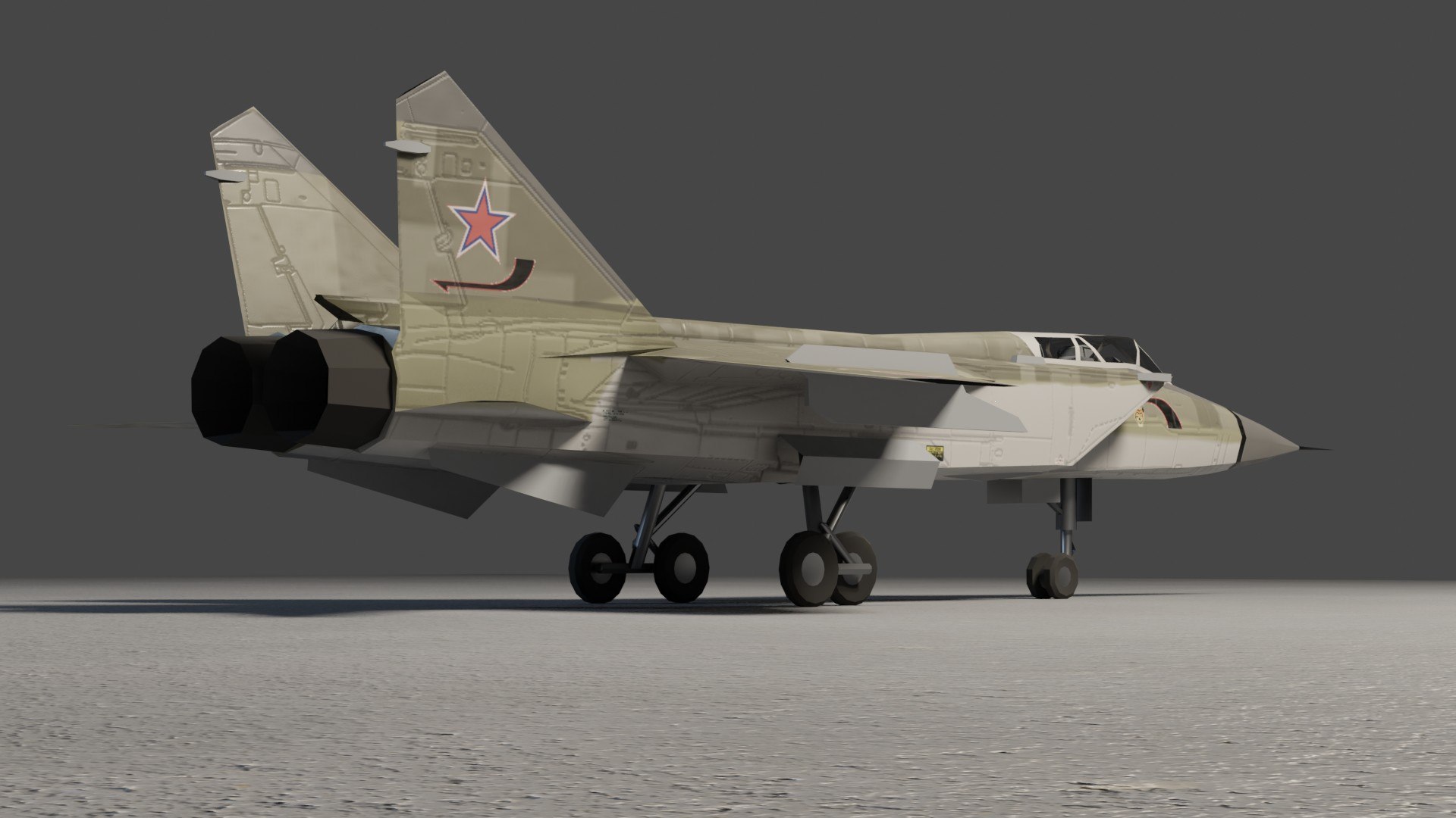 MIG-31 Foxhound Lowpoly Jet Fighter 3D - TurboSquid 1872098