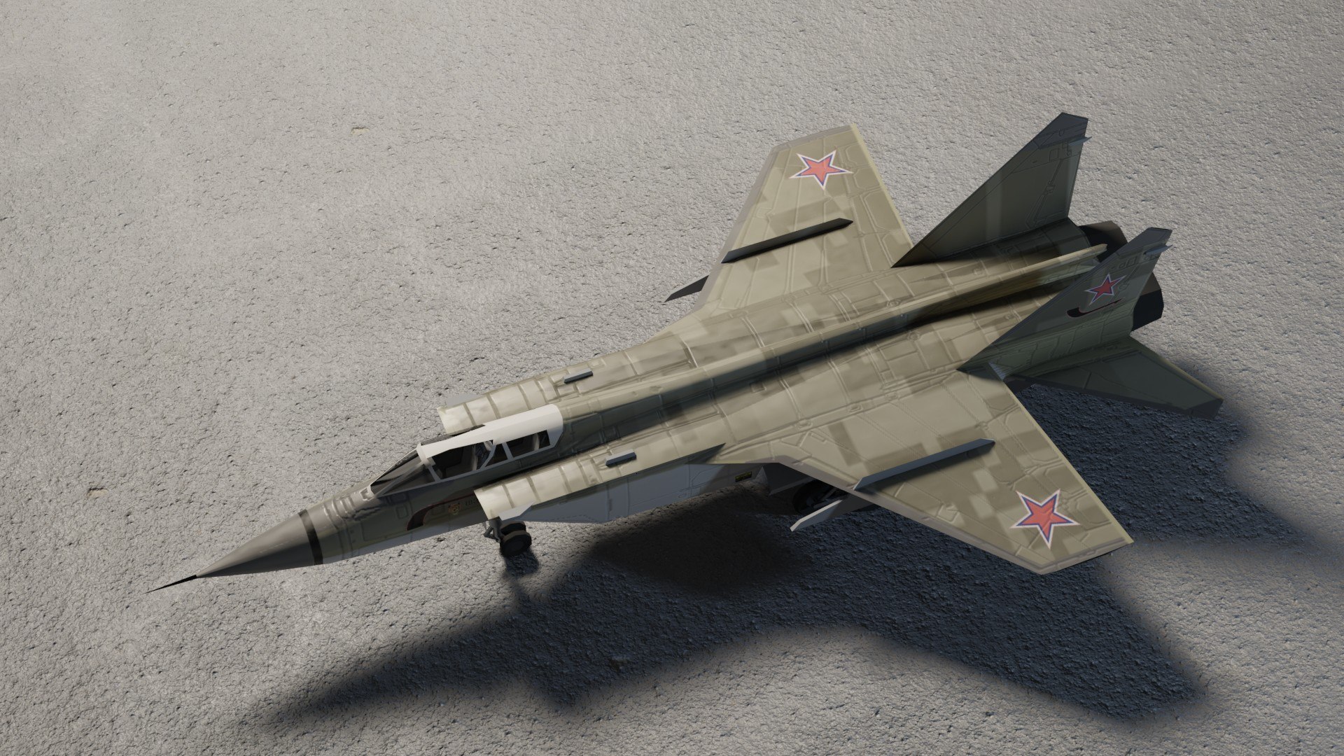MIG-31 Foxhound Lowpoly Jet Fighter 3D - TurboSquid 1872098