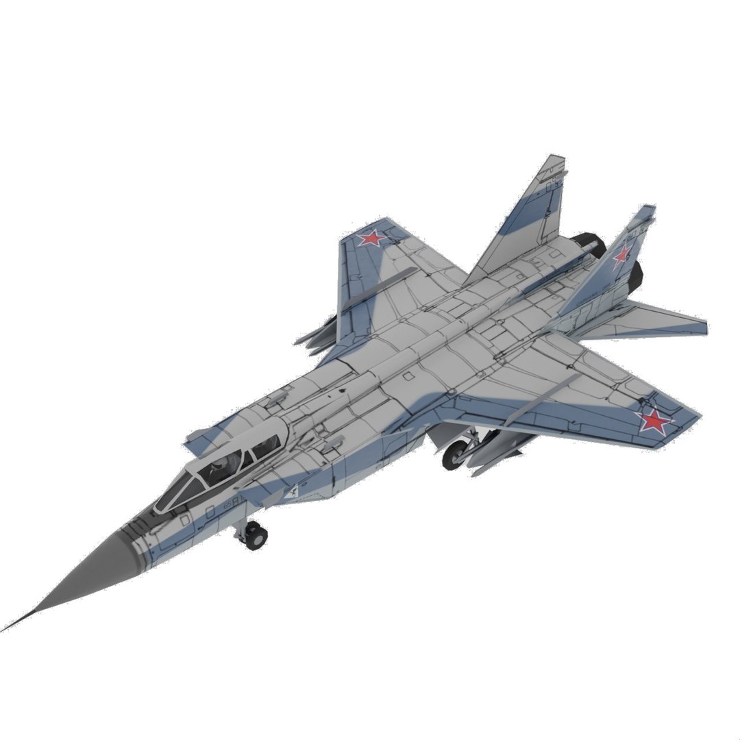 MIG-31 Foxhound Lowpoly Jet Fighter 3D - TurboSquid 1872098