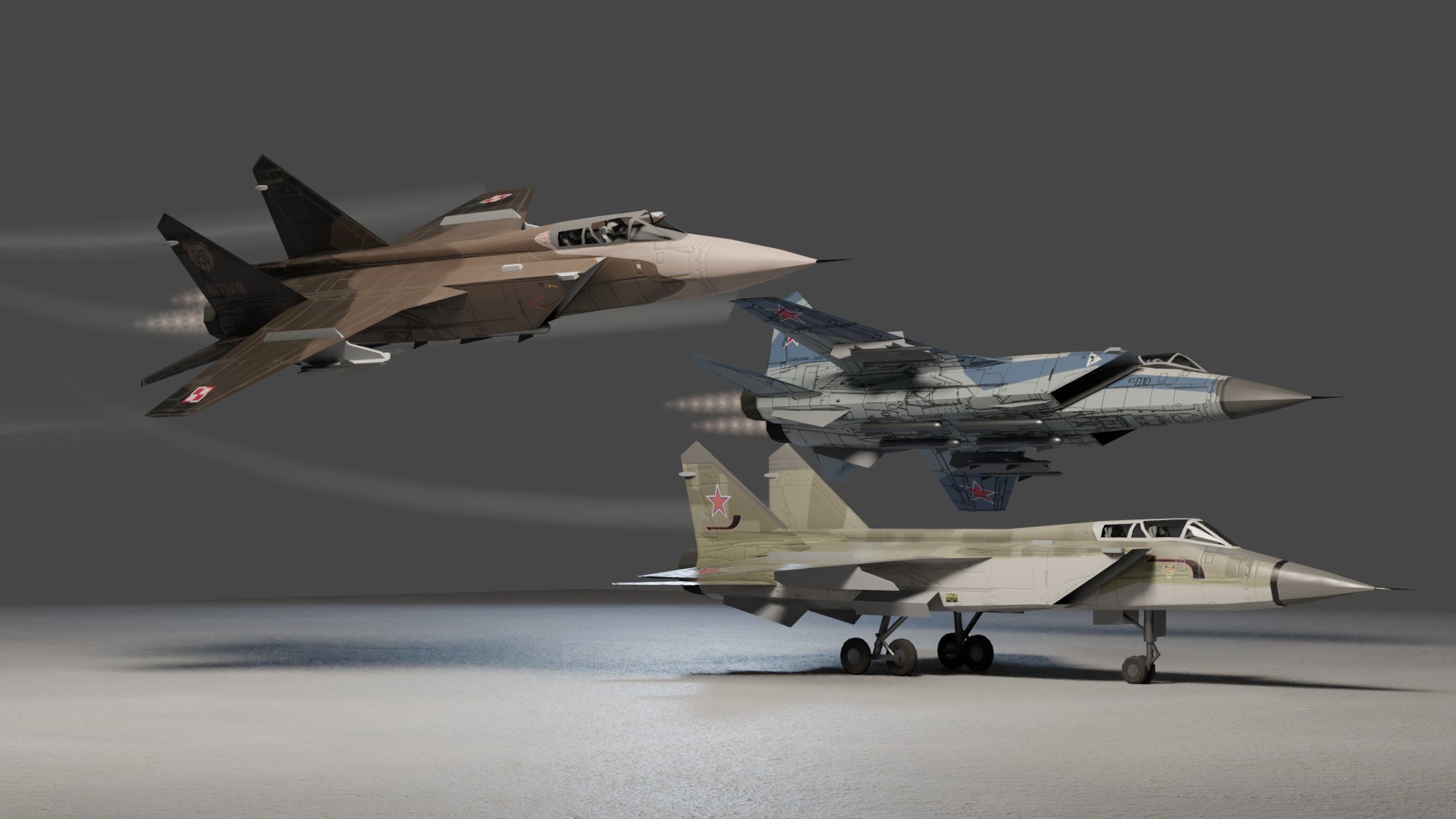 MIG-31 Foxhound Lowpoly Jet Fighter 3D - TurboSquid 1872098