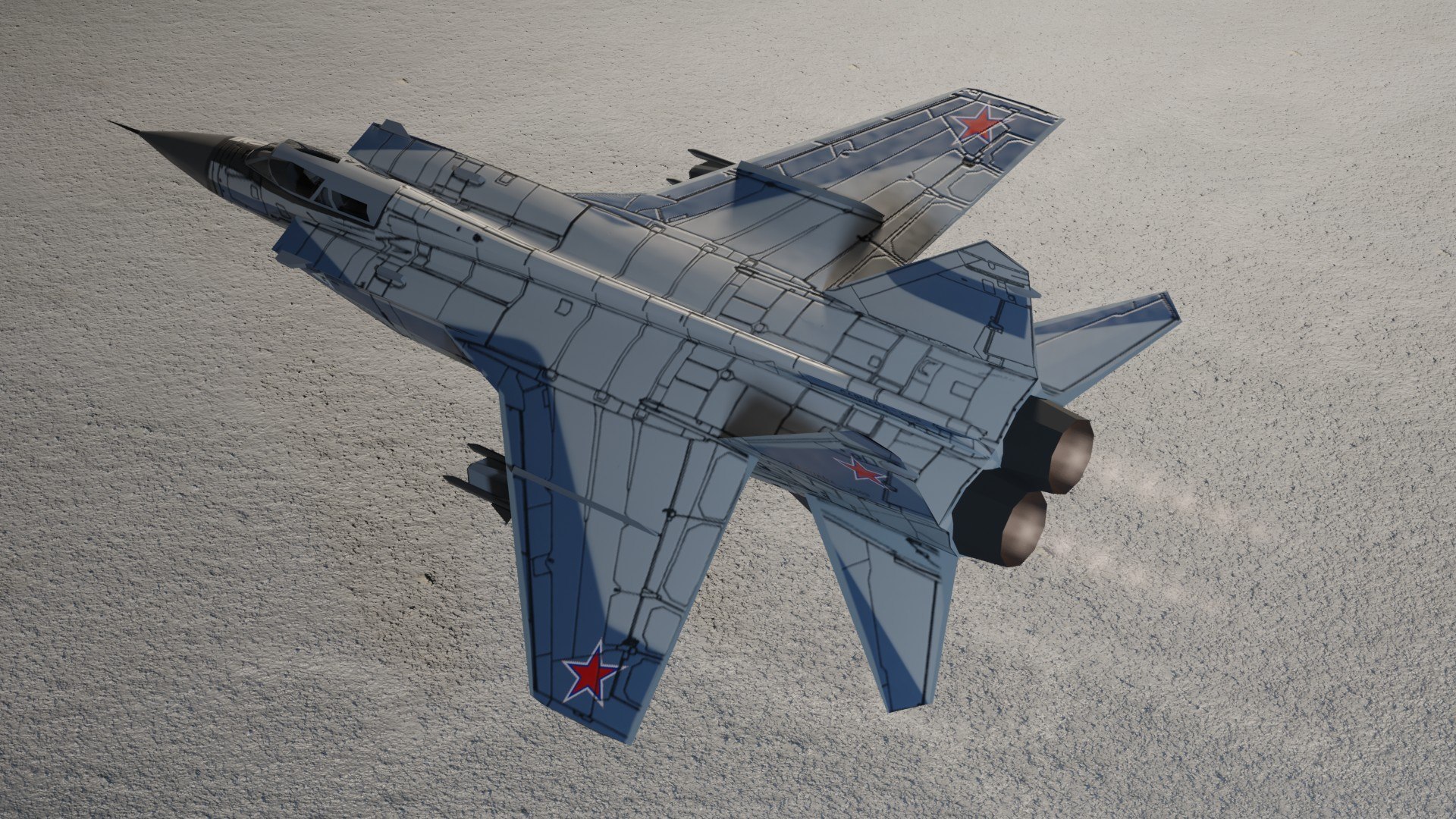 MIG-31 Foxhound Lowpoly Jet Fighter 3D - TurboSquid 1872098