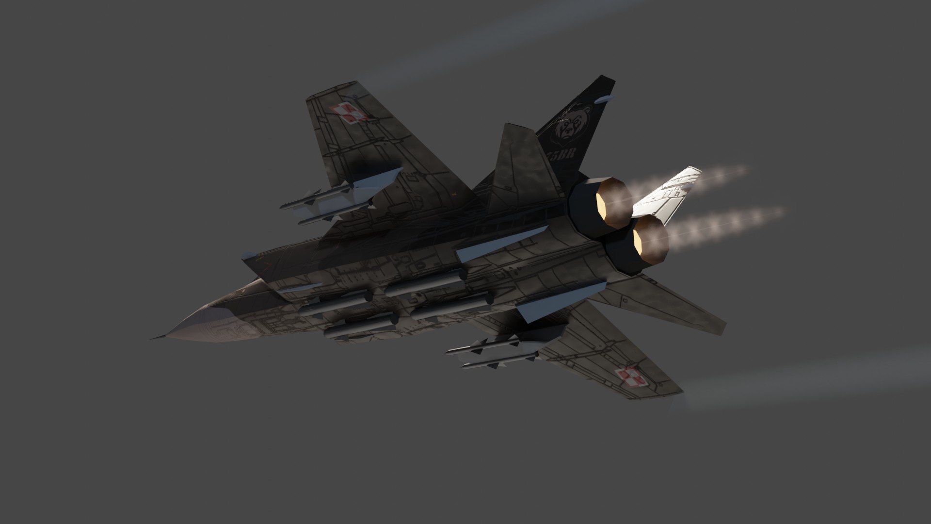 MIG-31 Foxhound Lowpoly Jet Fighter 3D - TurboSquid 1872098
