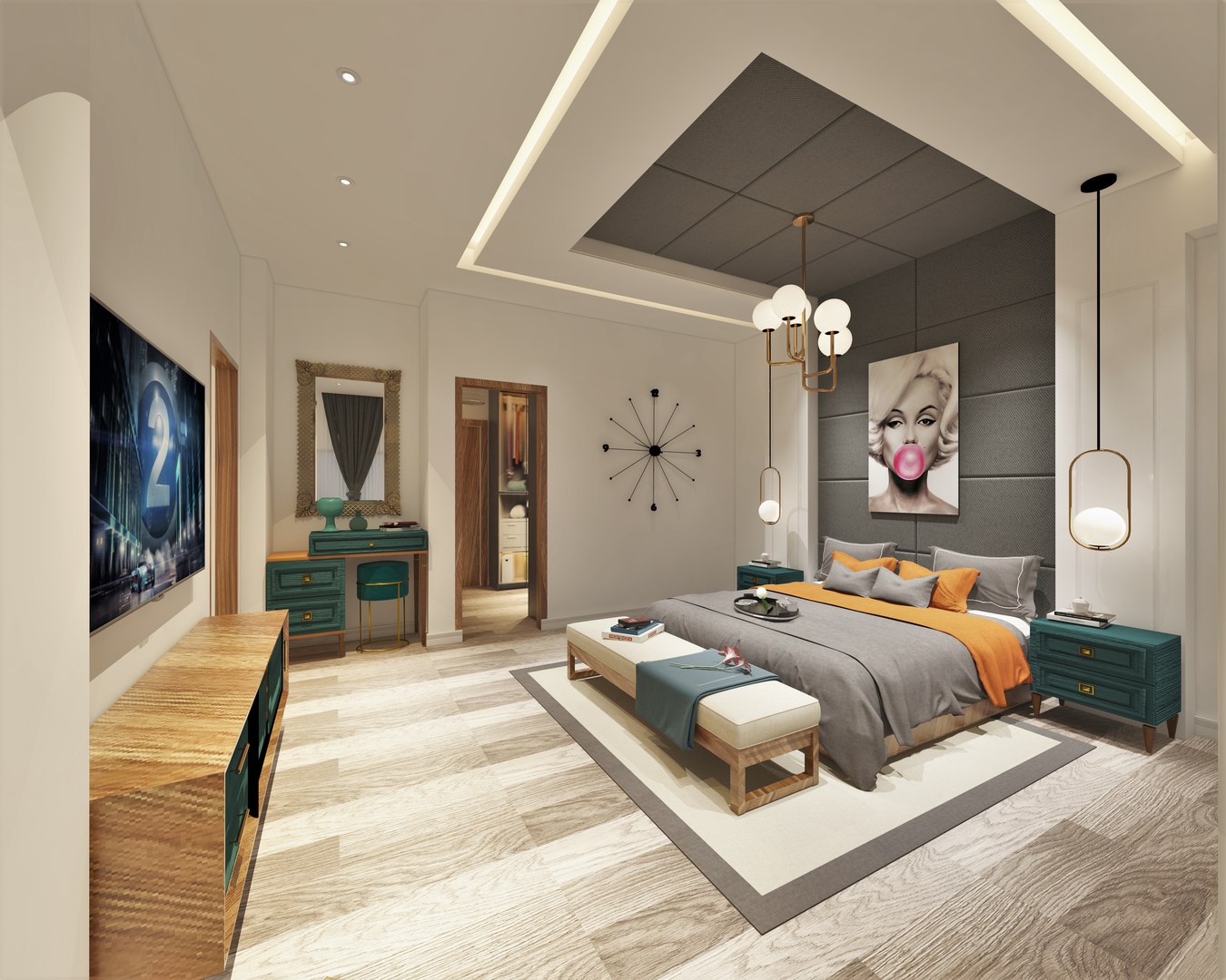 3D Master Bedroom - TurboSquid 1700234