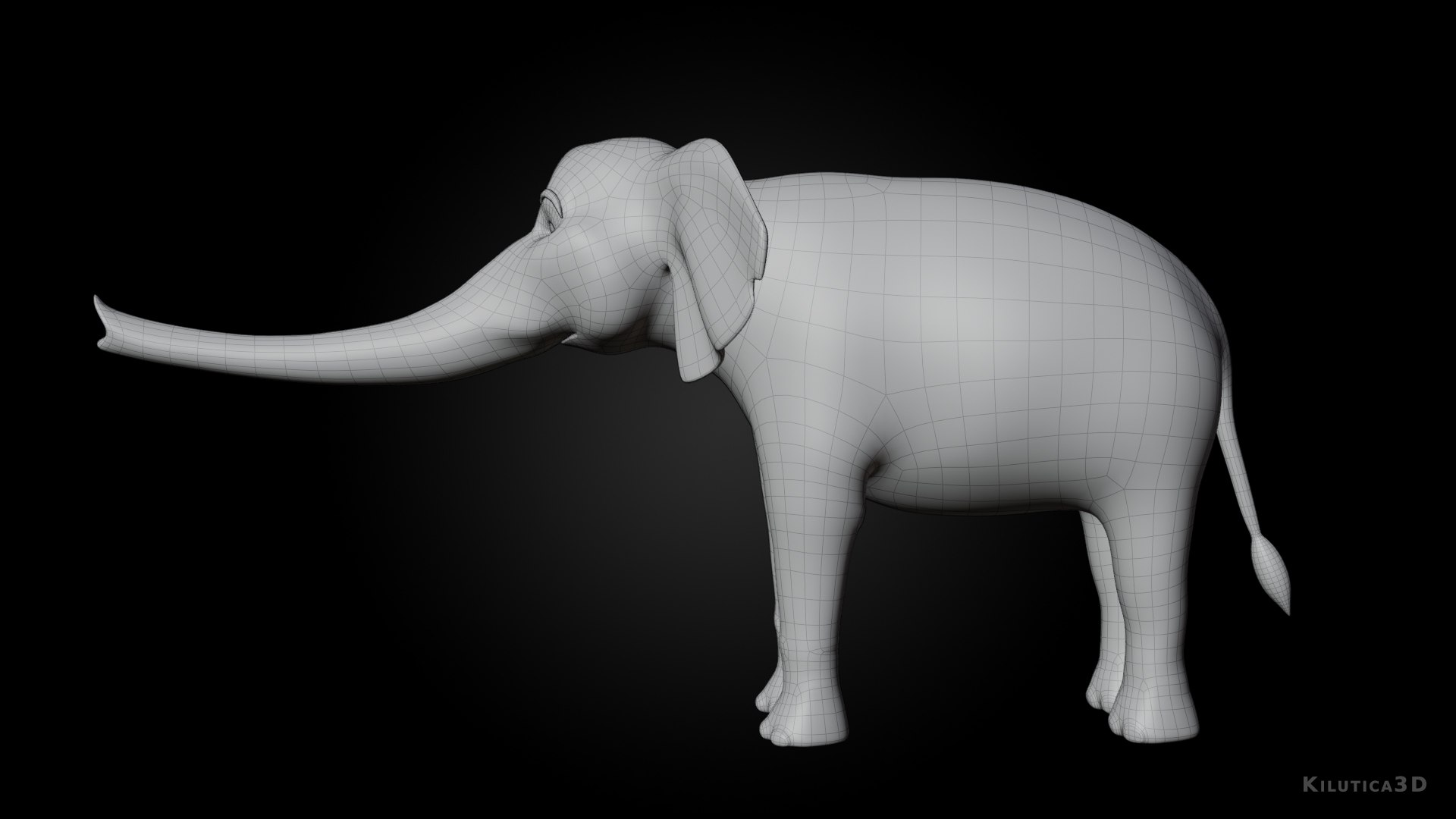 3D Cartoon Adult Female Elephant - TurboSquid 2516991