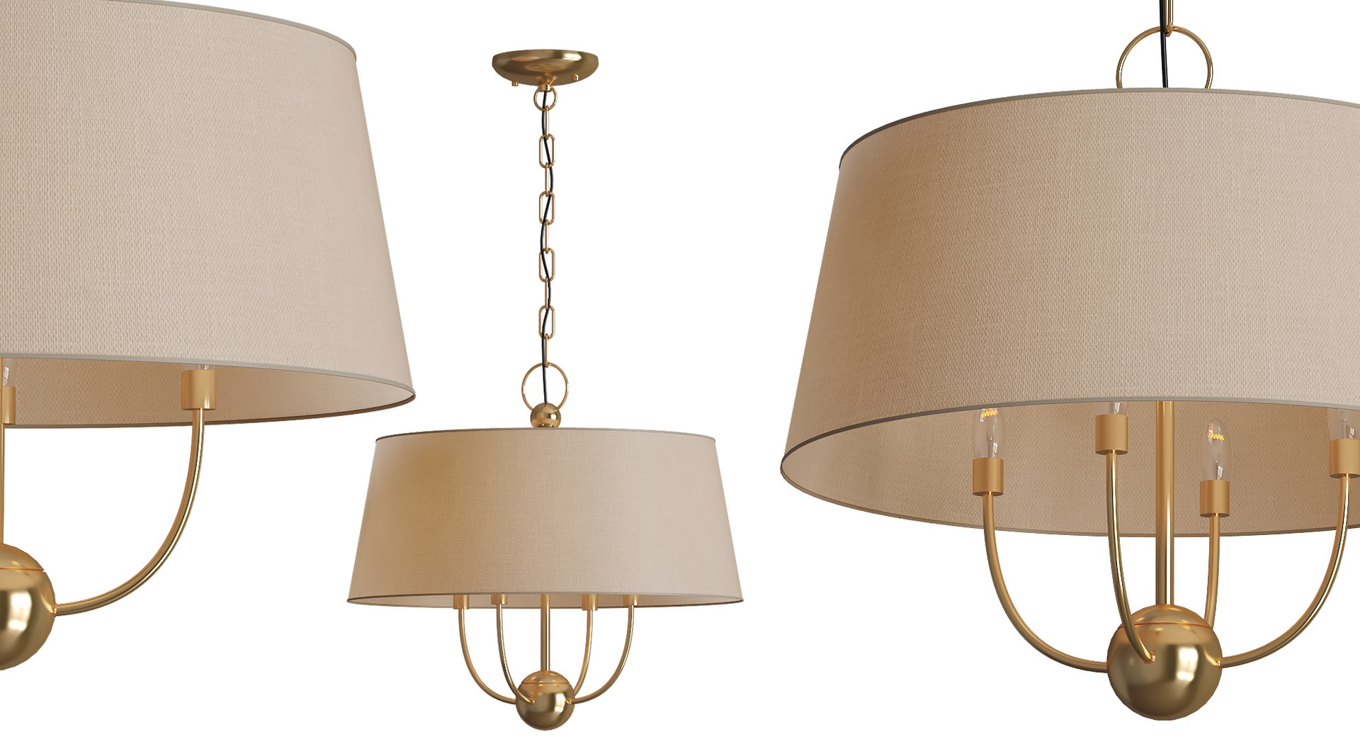 3D Cartwright 4 Lights Pendant Chandelier - TurboSquid 2181737