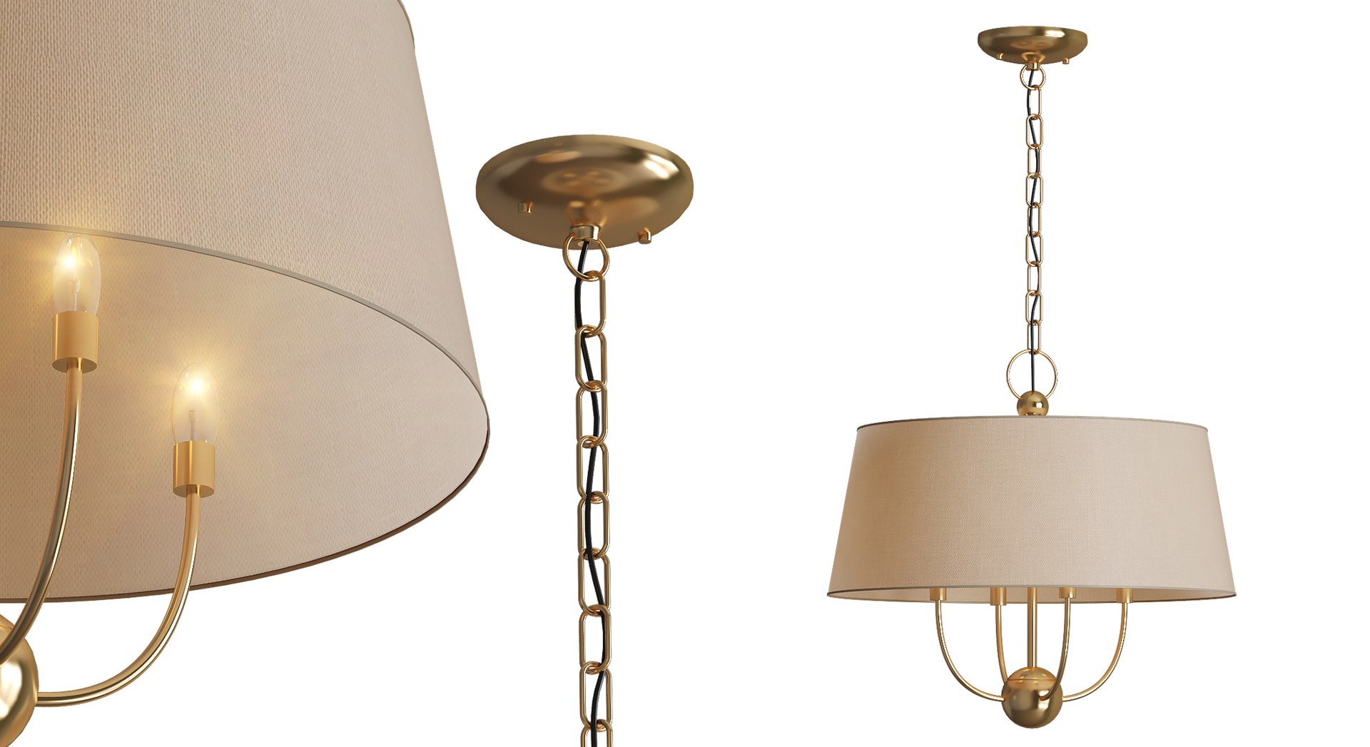 3D Cartwright 4 Lights Pendant Chandelier - TurboSquid 2181737