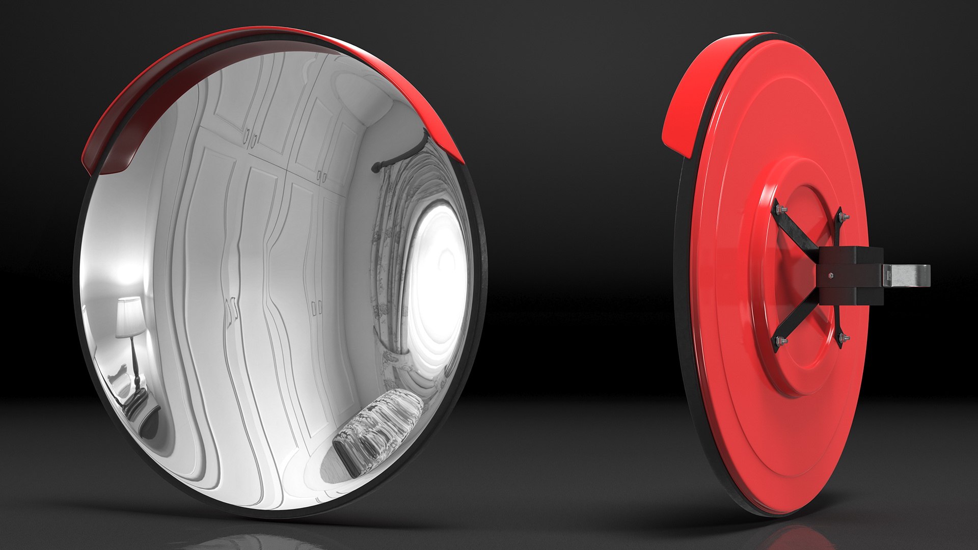 3D Round Traffic Mirror - TurboSquid 1741403