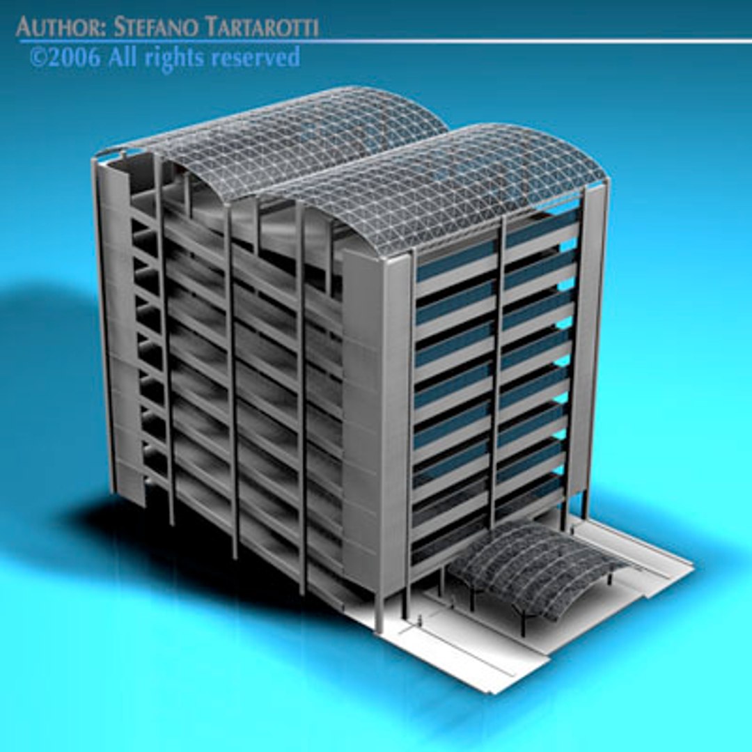 3d Car Parking Building Model