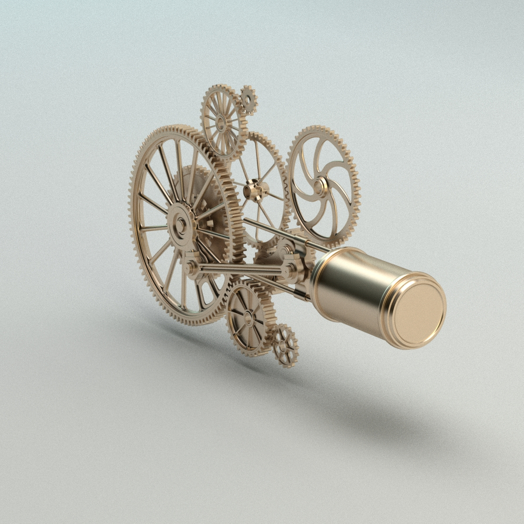 3d Model Steam Punk Mechanism