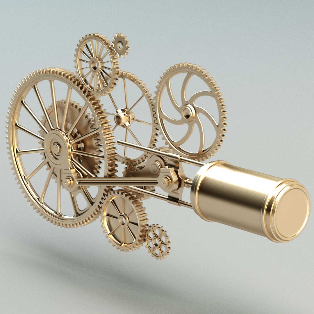 3d Model Steam Punk Mechanism
