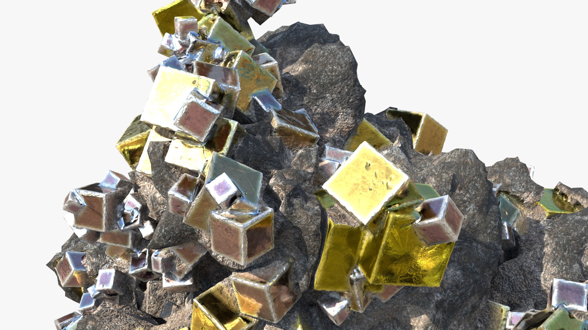 3D Crystal Yellow Model - TurboSquid 1711145