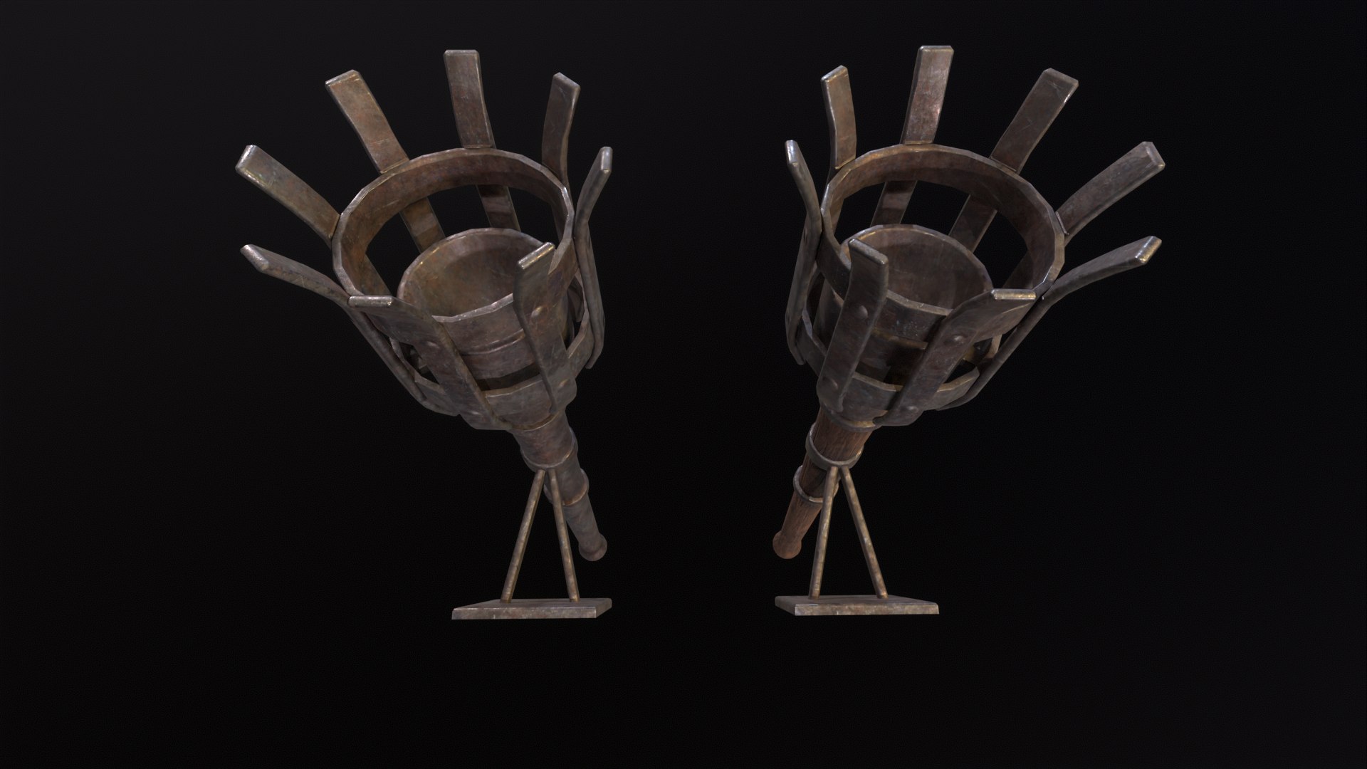 3D Medieval Wall Torch - TurboSquid 2198278