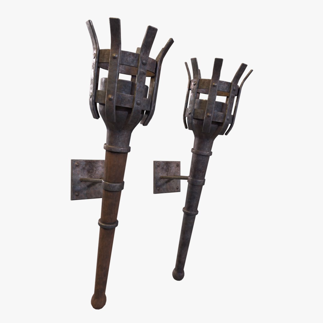 3D Medieval Wall Torch - TurboSquid 2198278