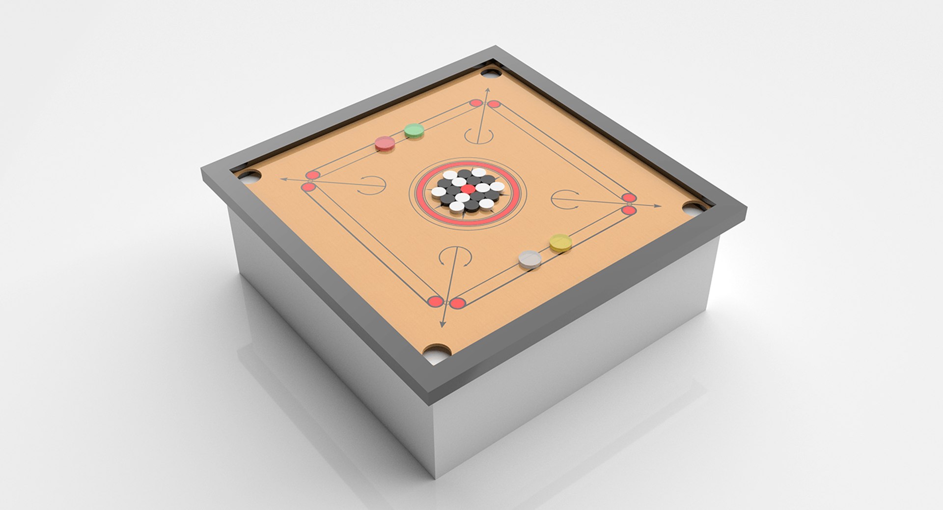 Carrom Board Coin 3D Model - TurboSquid 1260902