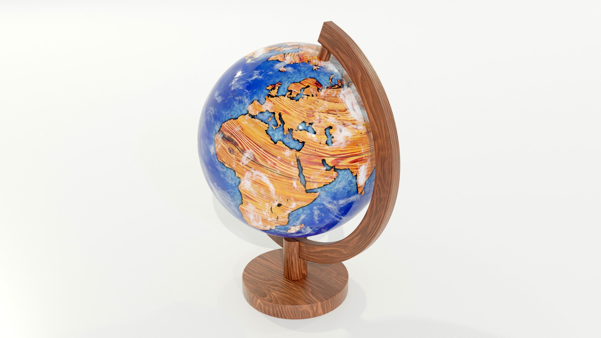 3D Epoxy Resin And Wood Globe - TurboSquid 2185771