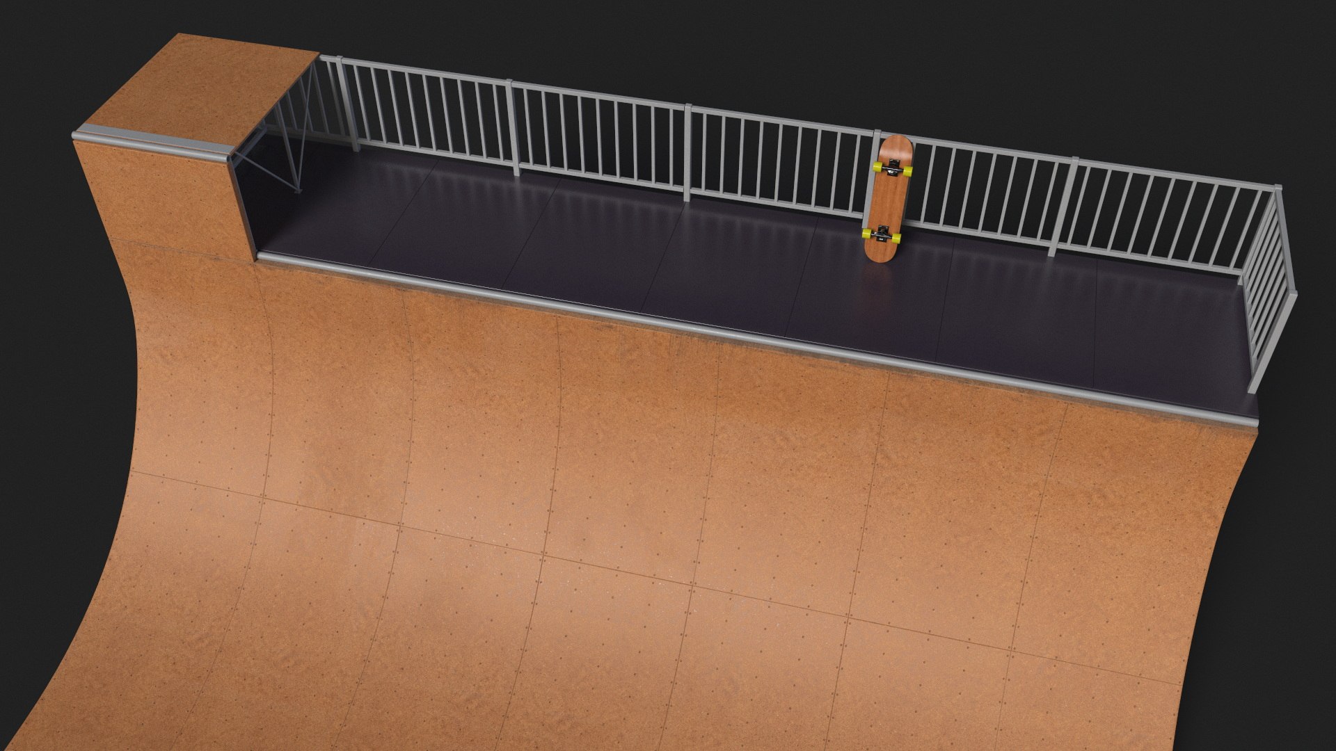3D Vert Ramp And Classic Skateboard - TurboSquid 2317689