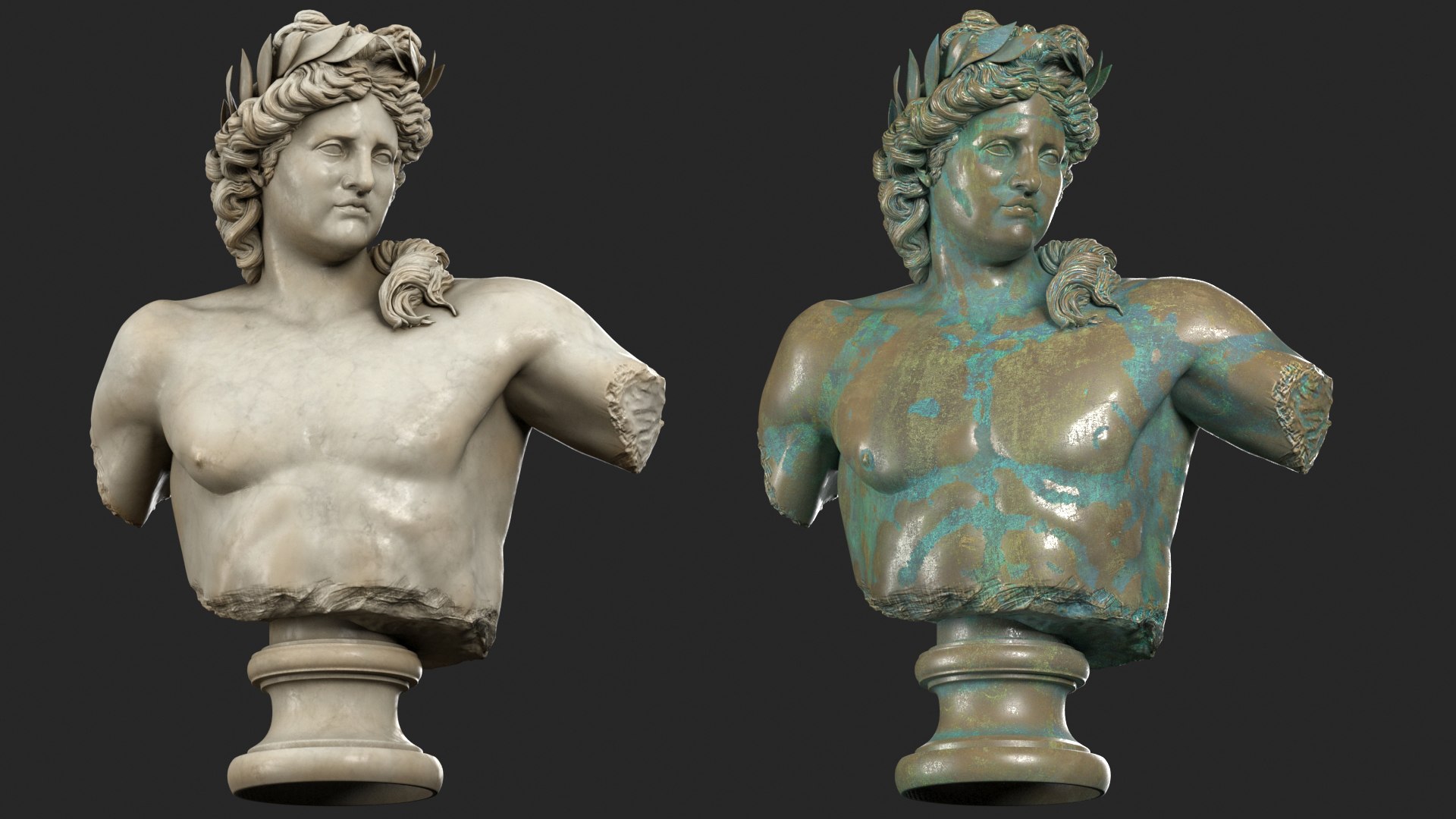 3d Bust Apollo