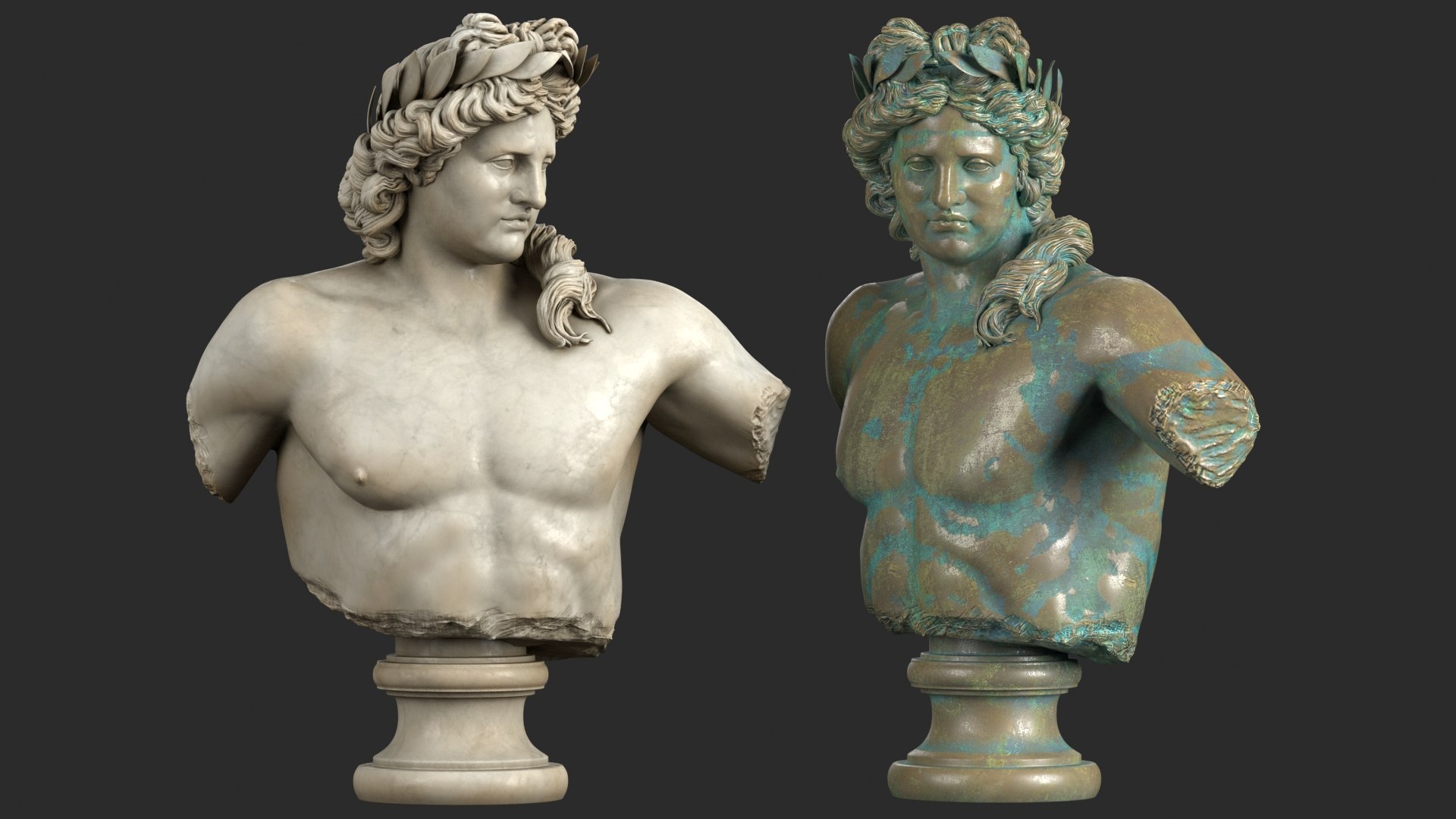3d bust apollo