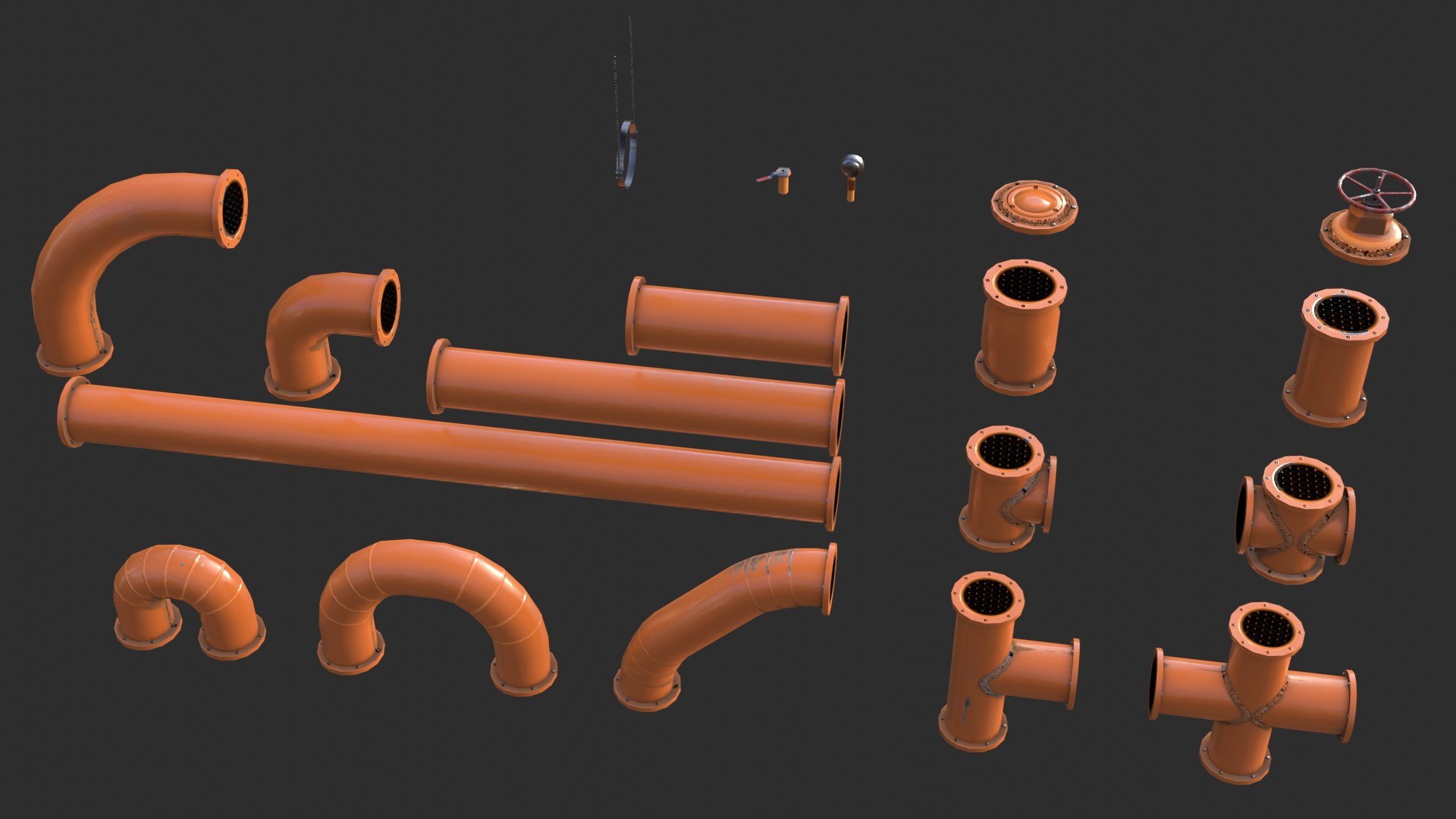 Modular Pipes 3D Model - TurboSquid 1588841
