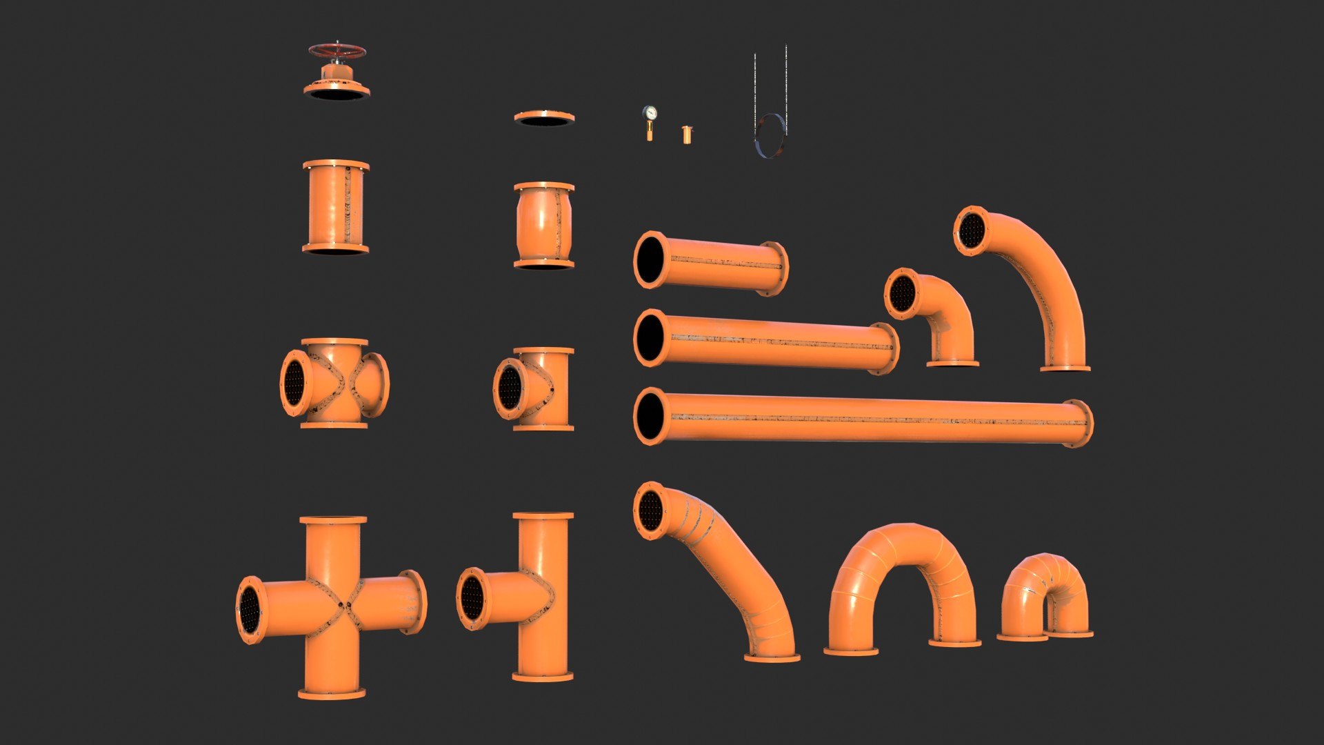 Modular Pipes 3D Model - TurboSquid 1588841