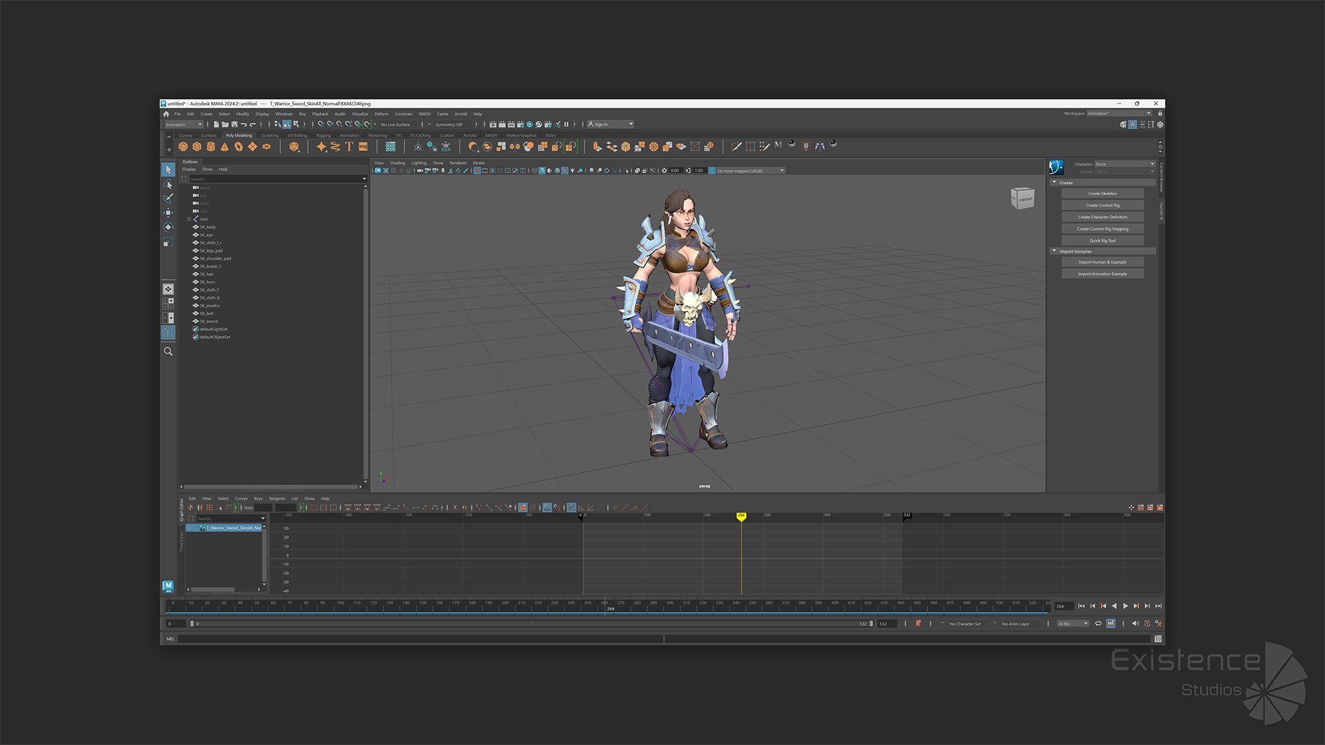 3D Stylized Warrior 05 - Female Hero Fantasy Characters - Medieval ...