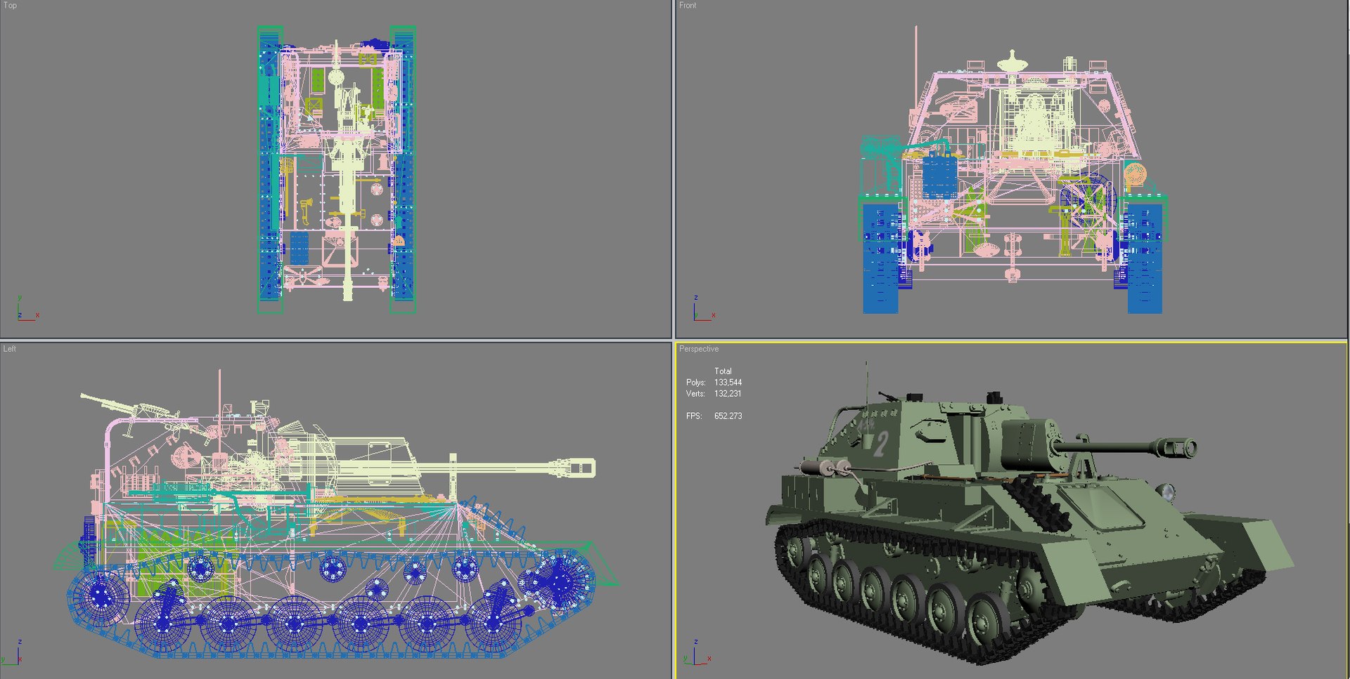 3D model SU-76M Green - TurboSquid 1981704