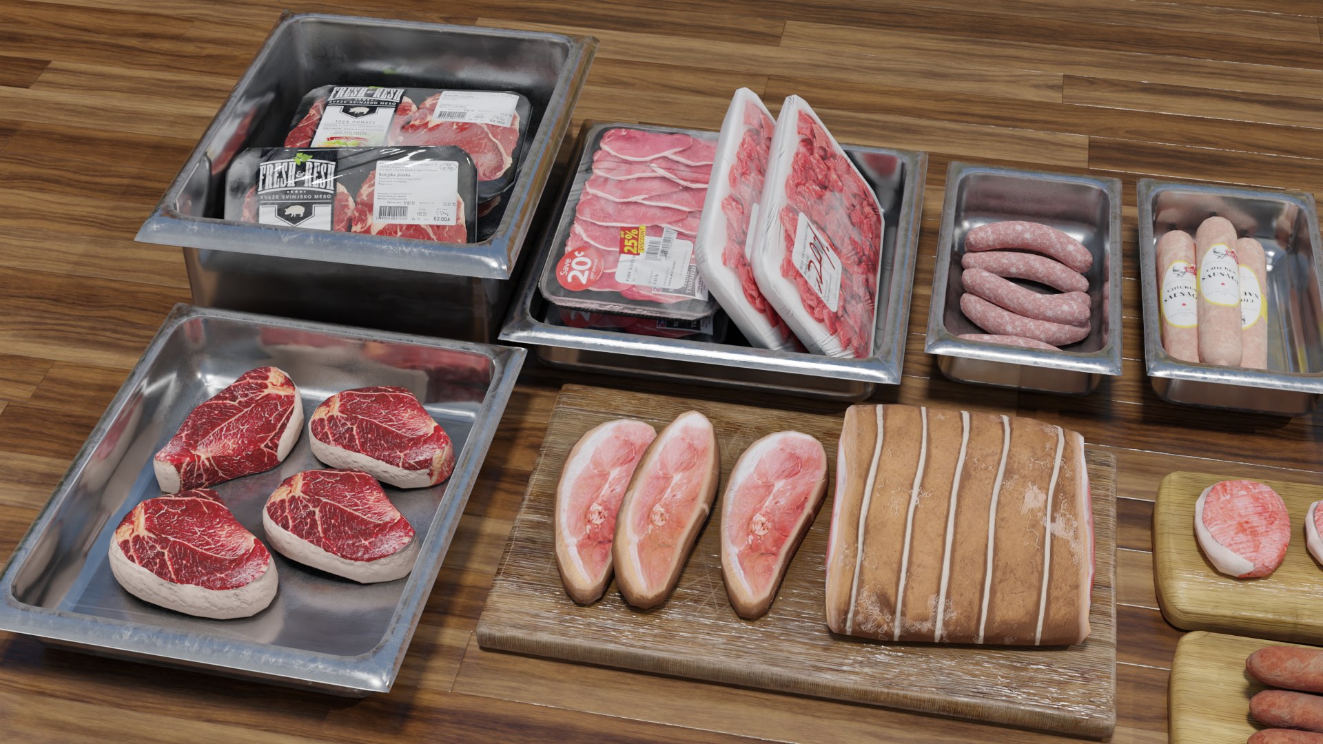 Meat Pack PBR 4k Low-poly 3D Model - TurboSquid 2398744