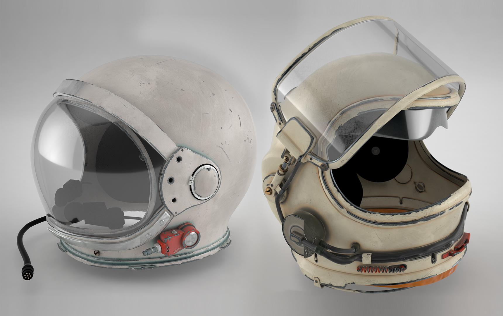 3D model space helmets mercury soviet - TurboSquid 1491146