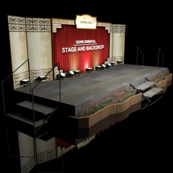 3D stage backdrop - TurboSquid 1442100