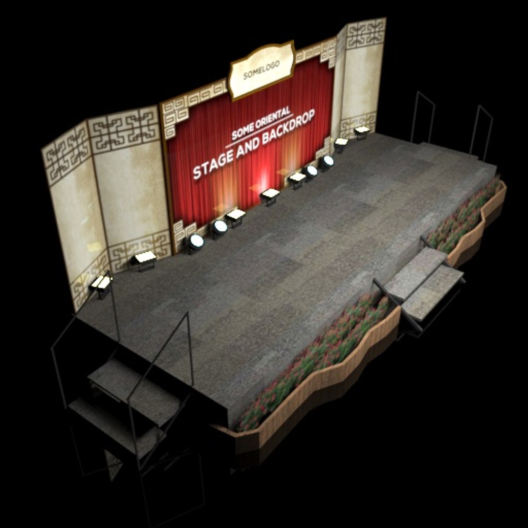 Chinese Shanghai Theme Stage 3D - TurboSquid 1407476