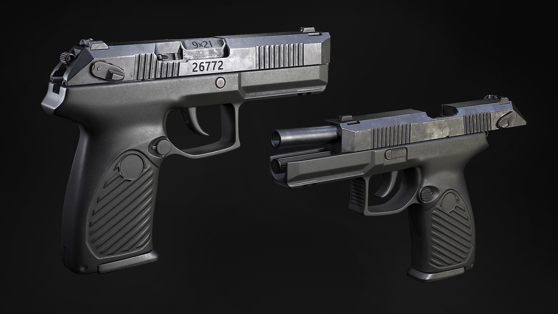 Handgun Udav 9x21 Low-poly 3D - TurboSquid 2384250