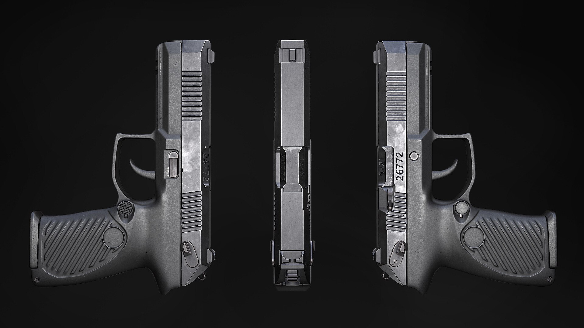 Handgun Udav 9x21 Low-poly 3D - TurboSquid 2384250