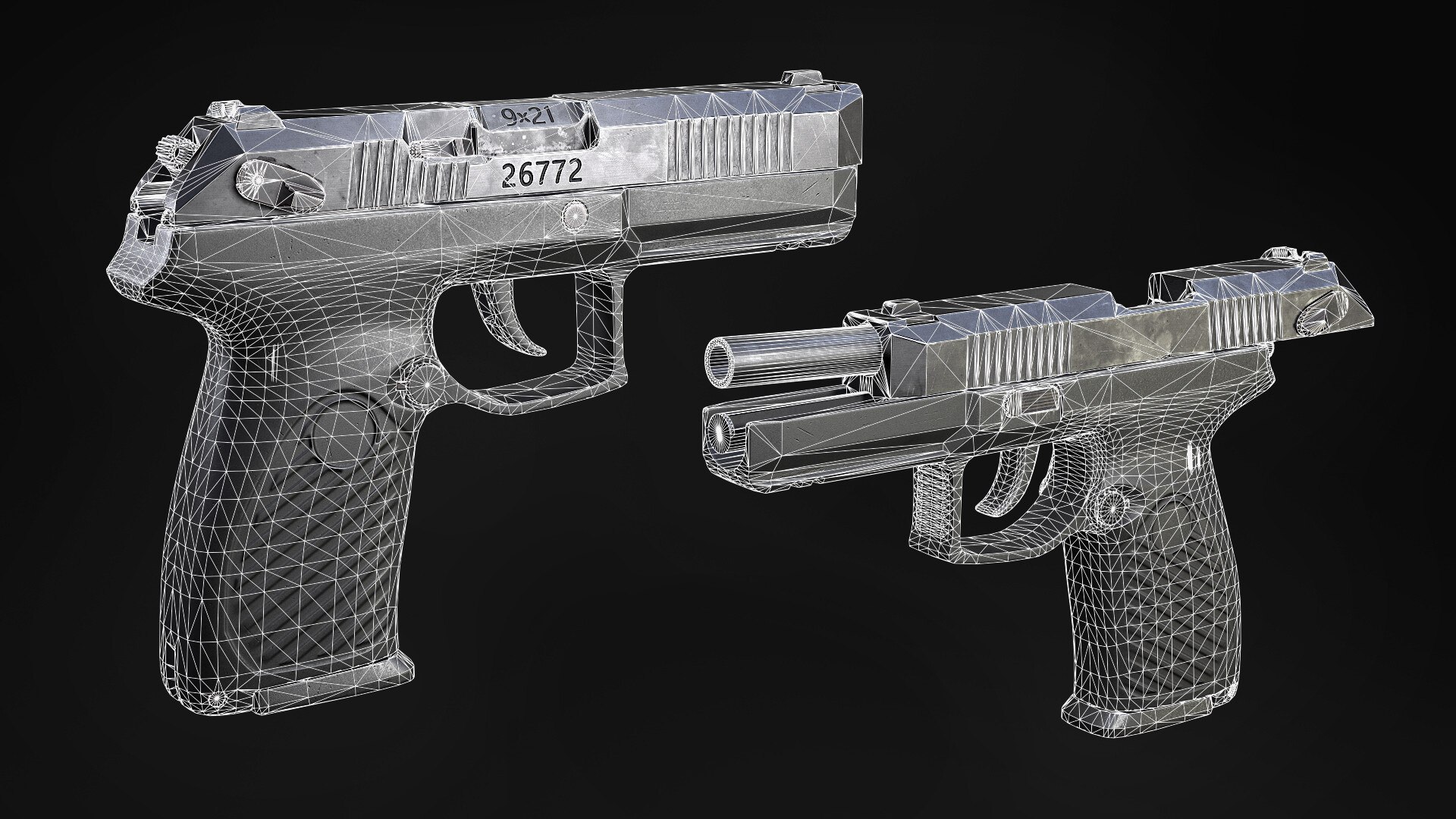Handgun Udav 9x21 Low-poly 3D - TurboSquid 2384250
