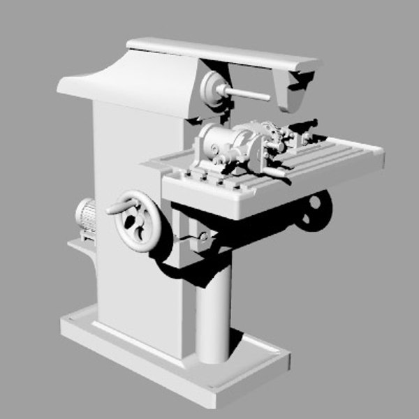 milling machine 3d 3ds
