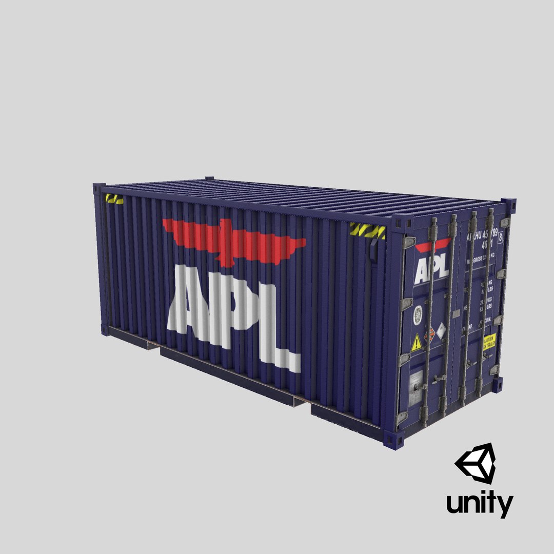 Shipping Container Apl 3D Model - TurboSquid 1494827