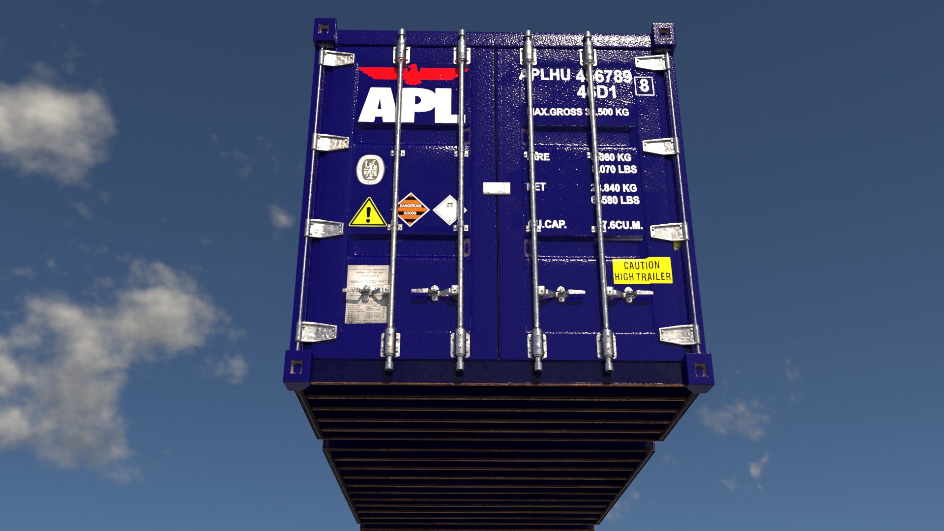 Shipping Container Apl 3D Model - TurboSquid 1494827