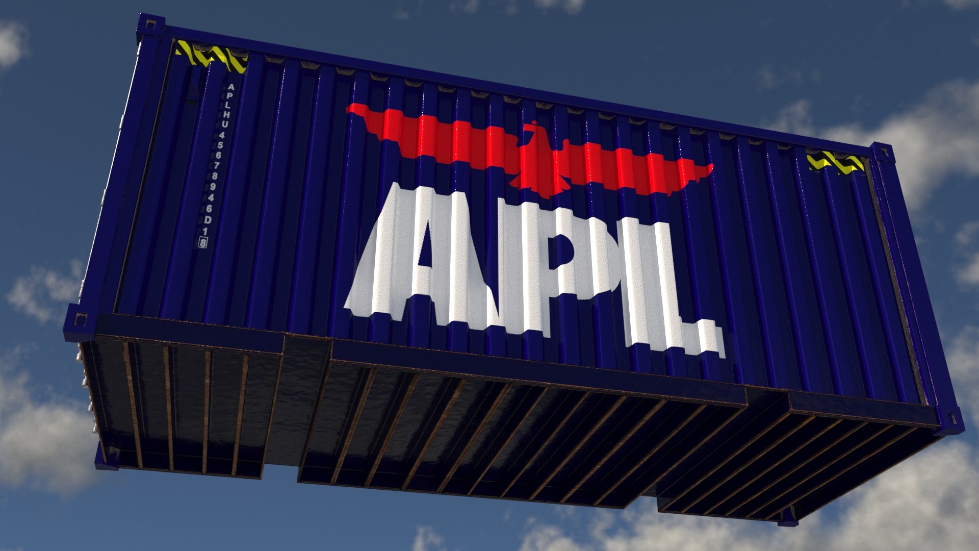 Shipping Container Apl 3D Model - TurboSquid 1494827
