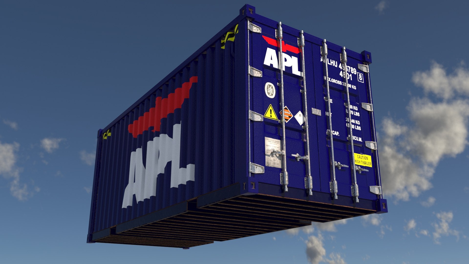 Shipping Container Apl 3D Model - TurboSquid 1494827
