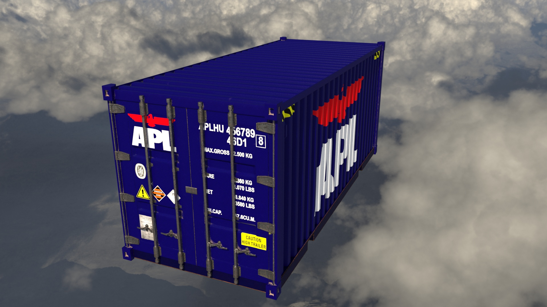 Shipping Container Apl 3D Model - TurboSquid 1494827