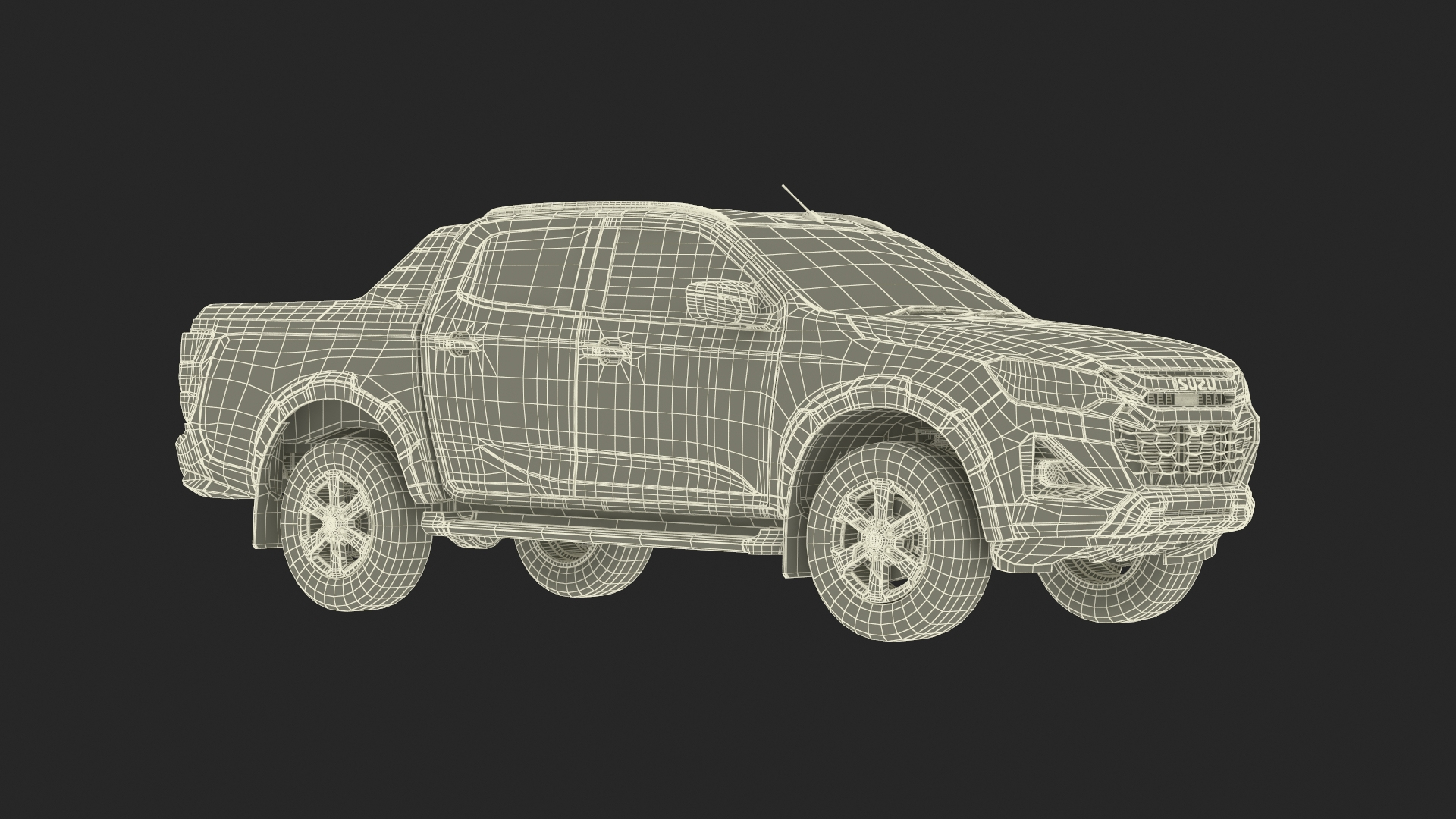 3D Model Urban Isuzu Pickup Truck White Rigged For Maya - TurboSquid ...