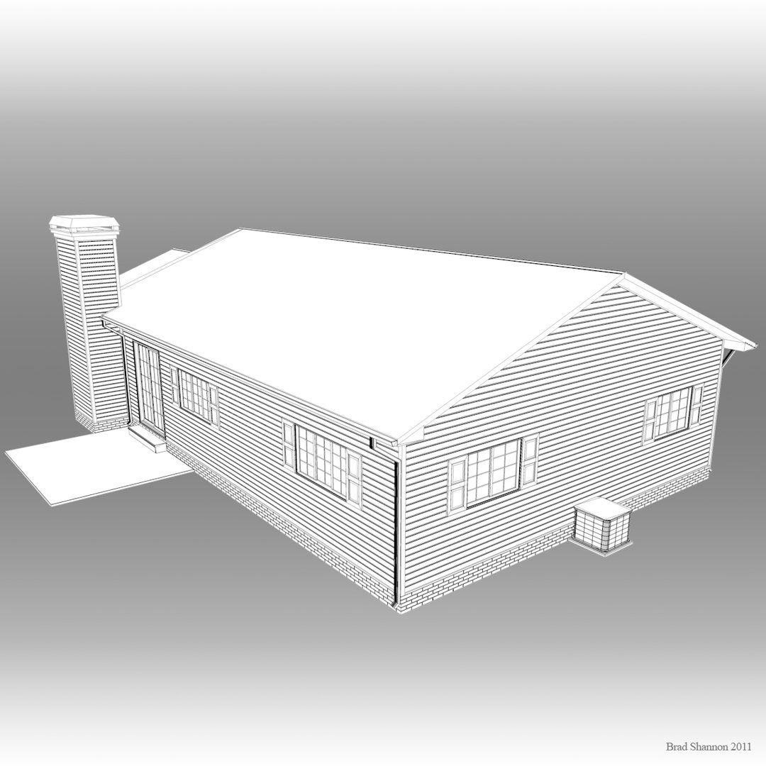 C4d House Interior 3 Bedrooms