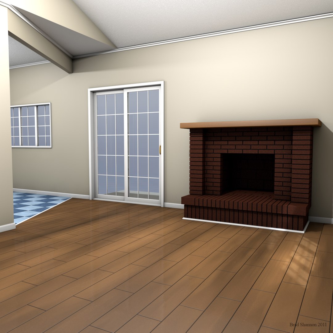 C4d House Interior 3 Bedrooms