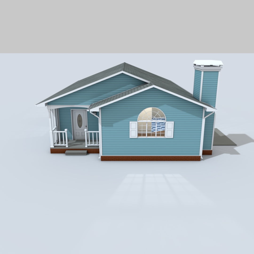 C4d House Interior 3 Bedrooms