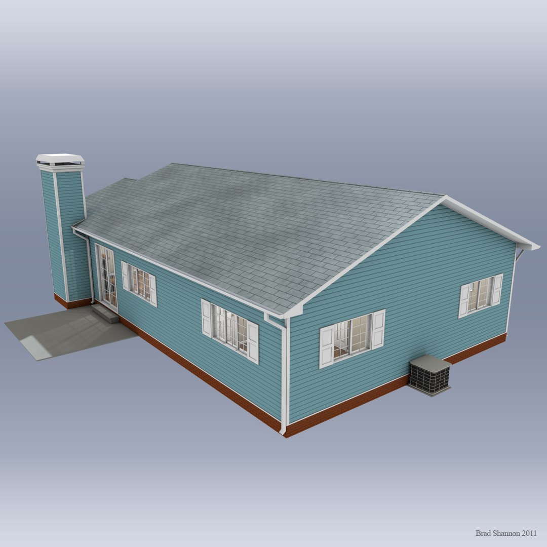 C4d House Interior 3 Bedrooms