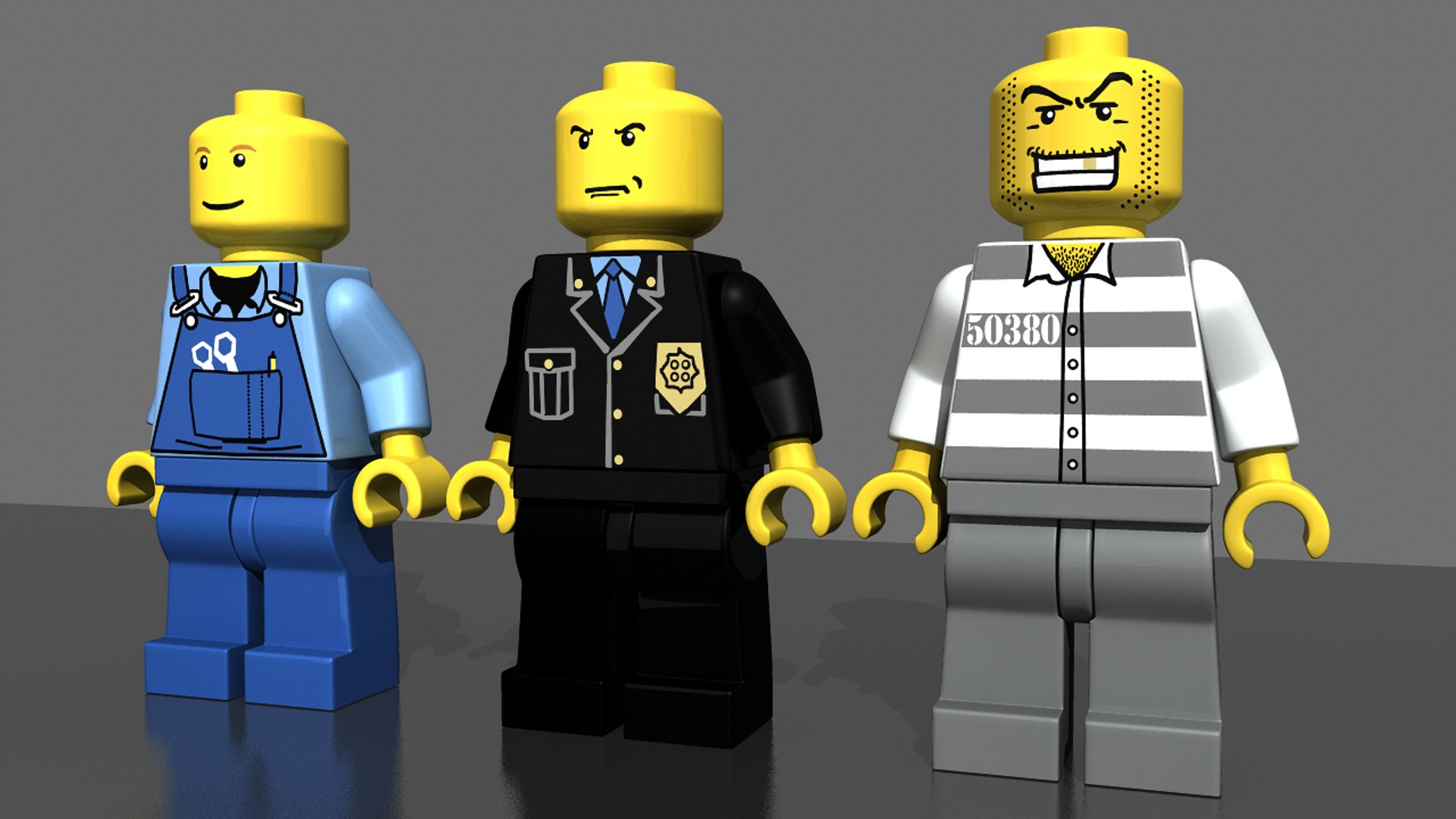 Lego Prisoner Police 3d Model