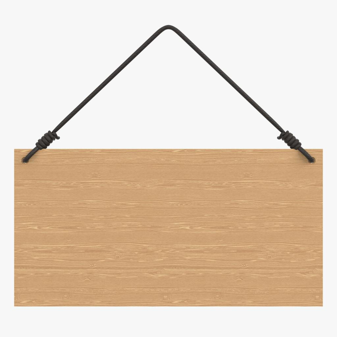 3D hanging wooden sign model - TurboSquid 1574744