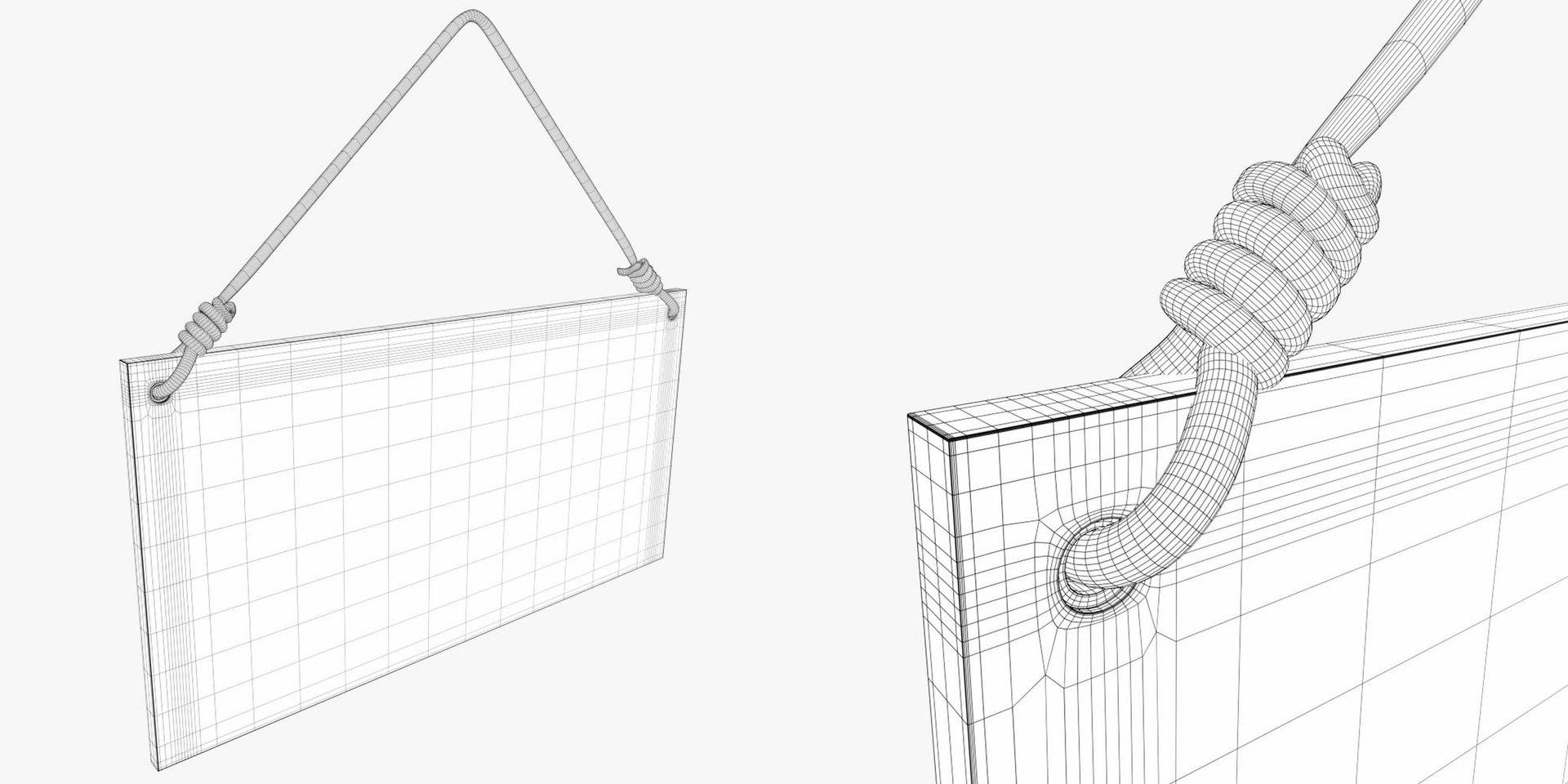 3D hanging wooden sign model - TurboSquid 1574744