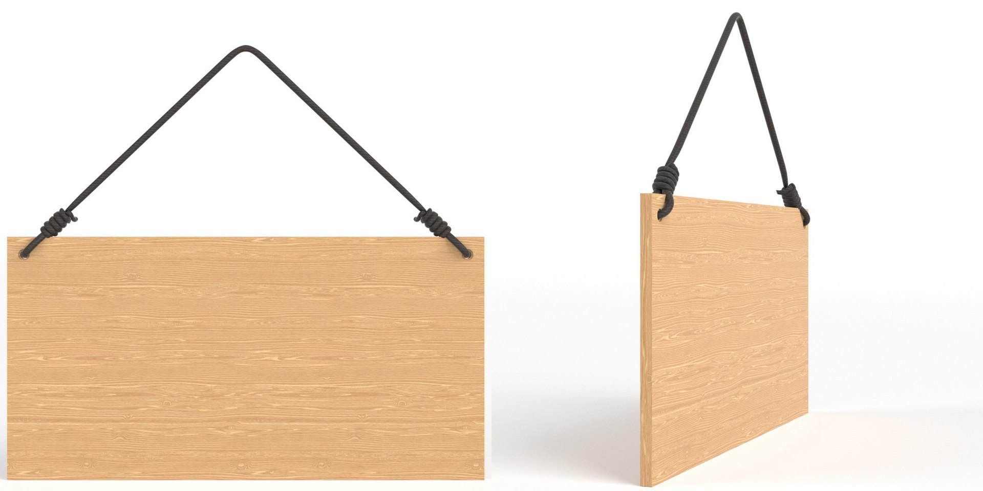 3D hanging wooden sign model - TurboSquid 1574744
