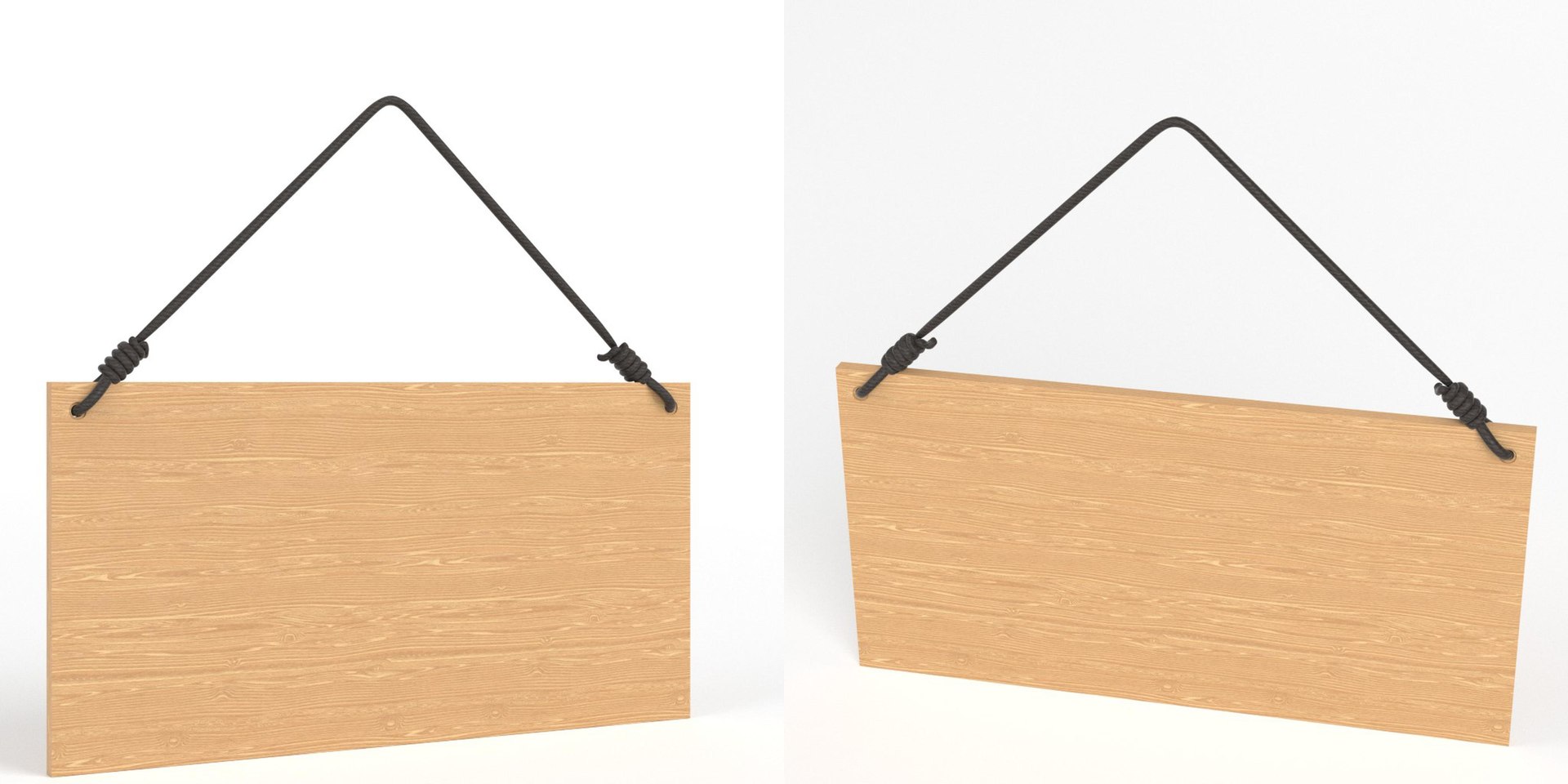 3D hanging wooden sign model - TurboSquid 1574744